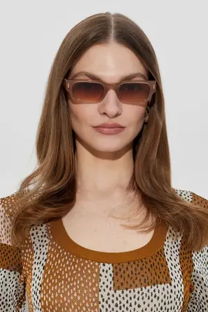 Alexander McQueen Rectangle Acetate Sunglasses - Orange