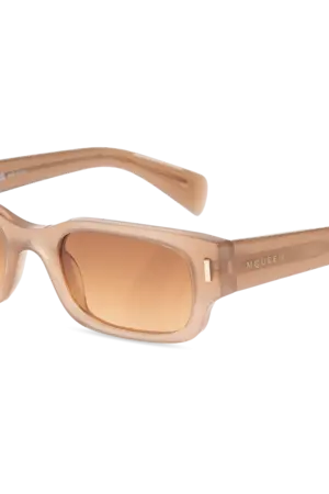 Alexander McQueen Rectangle Acetate Sunglasses - Orange
