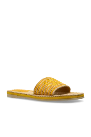 Chloé Braided Cord Slides - Beige