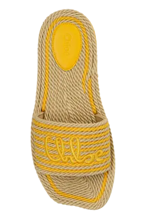 Chloé Braided Cord Slides - Beige