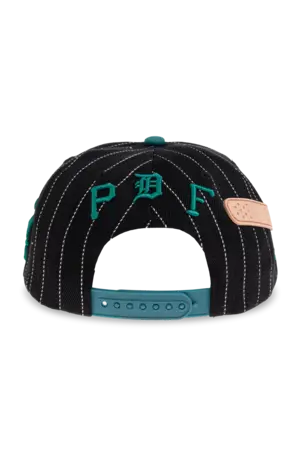 PDF Pinstripe Baseball Cap - Black