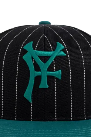 PDF Pinstripe Baseball Cap - Black