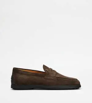 TOD'S Suede Loafers - Brown