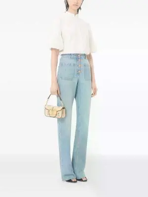 Valentino Garavani Locò Small Embroidered Shoulder Bag - Neutrals