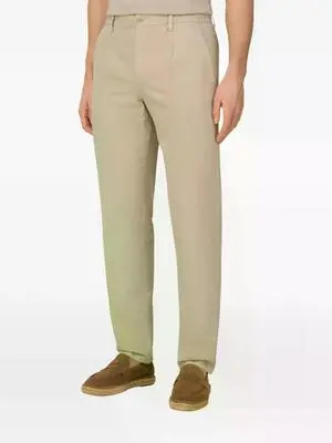Boggi Milano Buttoned Straight-leg Trousers - Neutrals