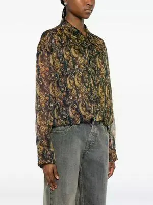 R13 Paisley Print Bubble Shirt