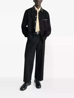 LEMAIRE Leather-collar Shirt Jacket