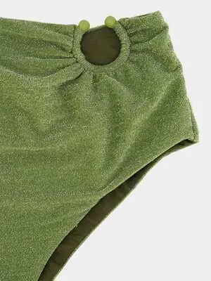 Johanna Ortiz Taita High-rise Bikini Bottom - Green