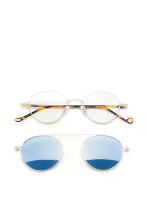 EYEPETIZER Chatham Clip-on Round-frame Glasses - Silver