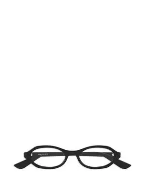 Alexander McQueen Oval-frame Glasses - Black