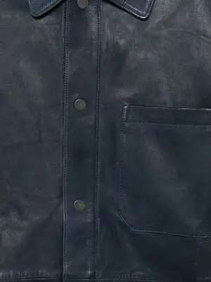 Peuterey Todd Leather Shirt Jacket - Blue