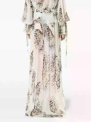 Blumarine Georgette Butterfly-print Skirt - White