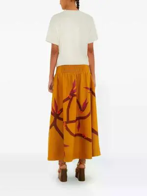 Farm Rio Bird-print A-line Skirt