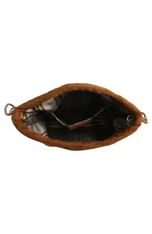 Etro Kalispera Stud & Fringe Suede Shoulder Bag