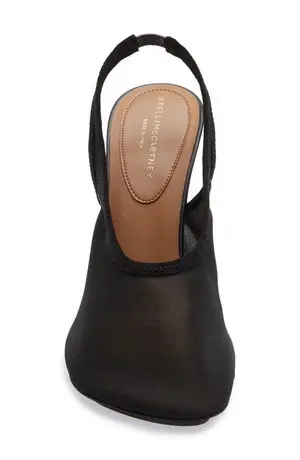Stella McCartney Stretch Mesh Slingback Pumps - Black