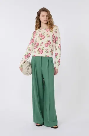 Max Mara Floral Cotton Sweater - Ecru
