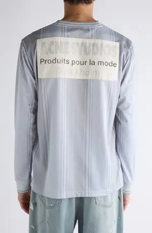Acne Studios Edwin Sports Long Sleeve Graphic T-shirt - Grey