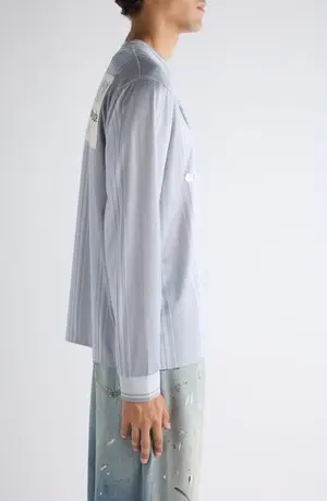 Acne Studios Edwin Sports Long Sleeve Graphic T-shirt - Grey