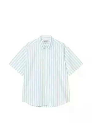 Carhartt Work In Progress S/s Royce Striped Pocket Shirt - Blue
