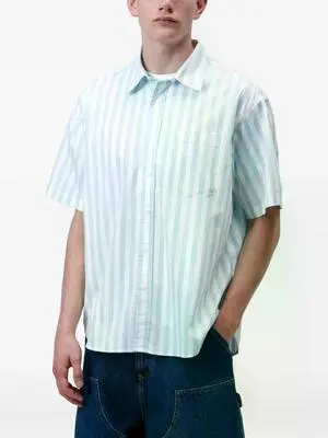 Carhartt Work In Progress S/s Royce Striped Pocket Shirt - Blue