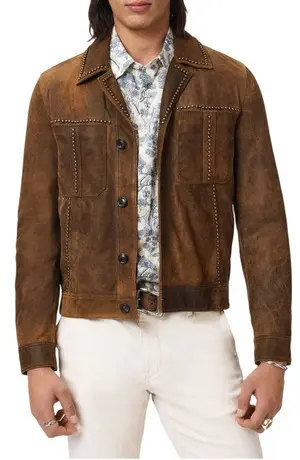 John Varvatos Carson Studded Suede Jacket