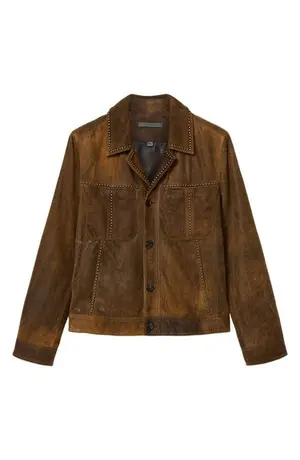 John Varvatos Carson Studded Suede Jacket
