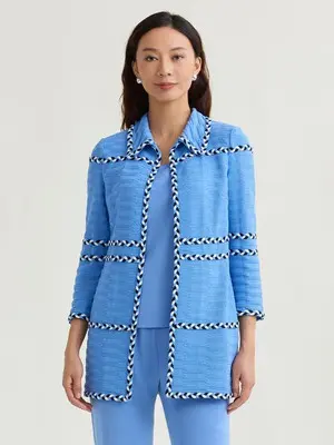 Misook Trimmed Knit Jacket