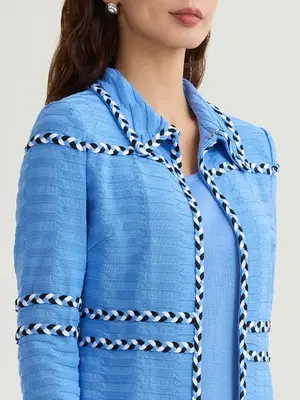 Misook Trimmed Knit Jacket