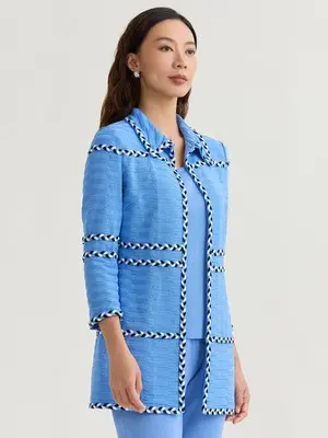 Misook Trimmed Knit Jacket