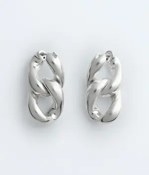 Bottega Veneta Prisma Chain Earrings - Silver