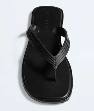 Bottega Veneta Sampieri Flat Thong - Black