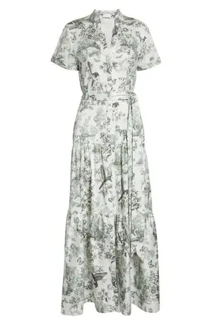 Alice + Olivia Lucy Toile Print Maxi Shirtdress