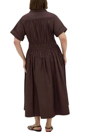 City Chic Lana Shirtdress - Chocolate