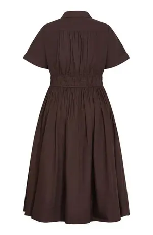 City Chic Lana Shirtdress - Chocolate
