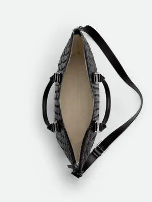 Bottega Veneta Intrecciato Briefcase - Black