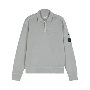 C.P. COMPANY Polo Collar In Malfile' Fleece