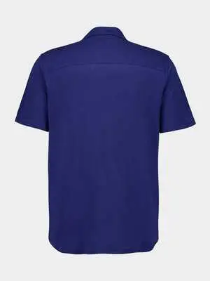 Majestic Filatures Linen Short Sleeve Shirt - Blue