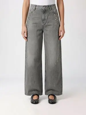 GOLDEN GOOSE Embellished Wide Leg Jeans