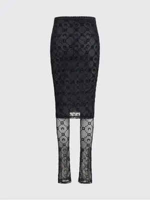 MARINE SERRE Monogram Mesh Pencil Skirt