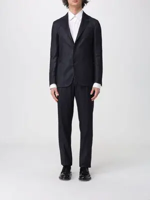 LARDINI Single-breasted Suit In Wool Blend - Blue