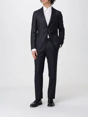 LARDINI Single-breasted Suit In Wool Blend - Blue