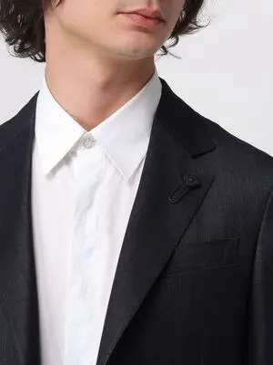 LARDINI Single-breasted Suit In Wool Blend - Blue