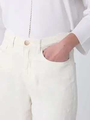 Emporio Armani Denim Wide-leg Jeans - Milk