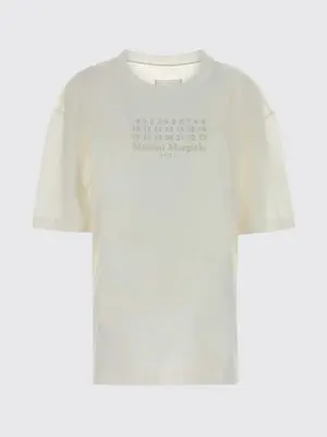 MAISON MARGIELA Cotton T-shirt With Numeric Logo - White