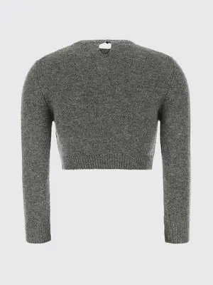JIL SANDER Cropped Ribbed Sweater - Grey