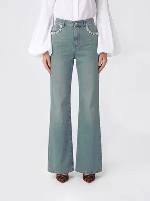 Alexander McQueen Embellished Wide-leg Jeans