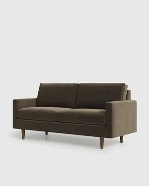 Quince Atlas Midcentury Sofa In Performance Velvet - Java