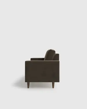 Quince Atlas Midcentury Sofa In Performance Velvet - Java