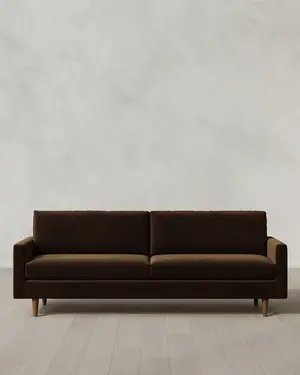 Quince Atlas Midcentury Sofa In Performance Velvet Java