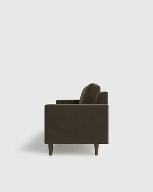 Quince Atlas Midcentury Sofa In Performance Velvet - Java